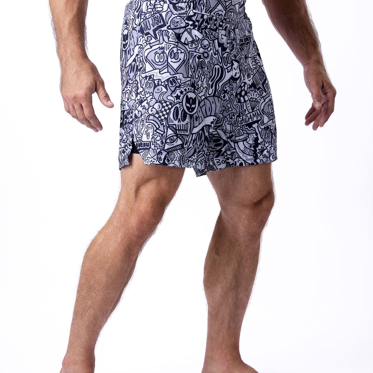 Men's Doodle NoGi BJJ Shorts | Jiu Jitsu Art Wear – GAIDAMA