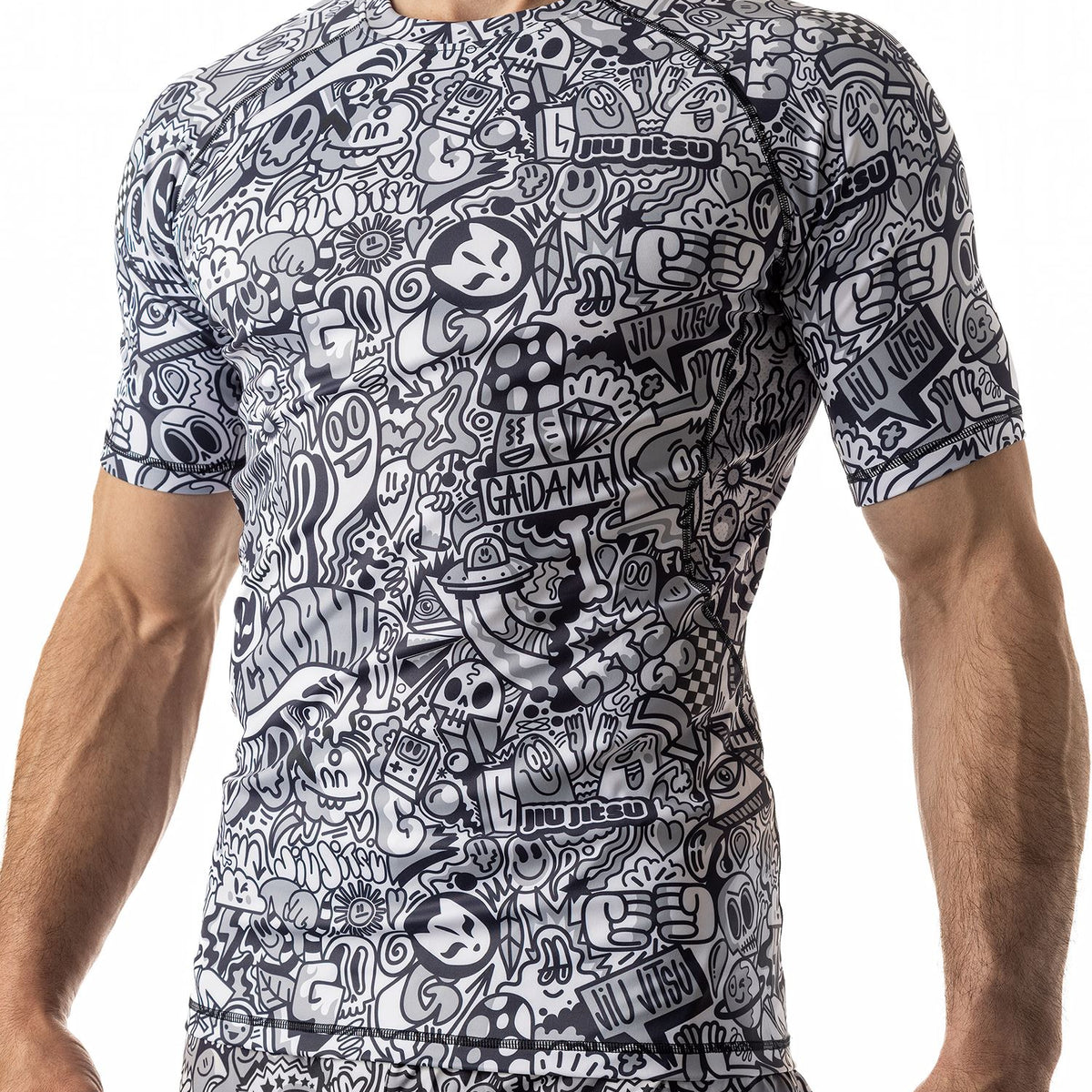 Men's Doodle Jiu Jitsu Rashguard | Art by Wotto – GAIDAMA