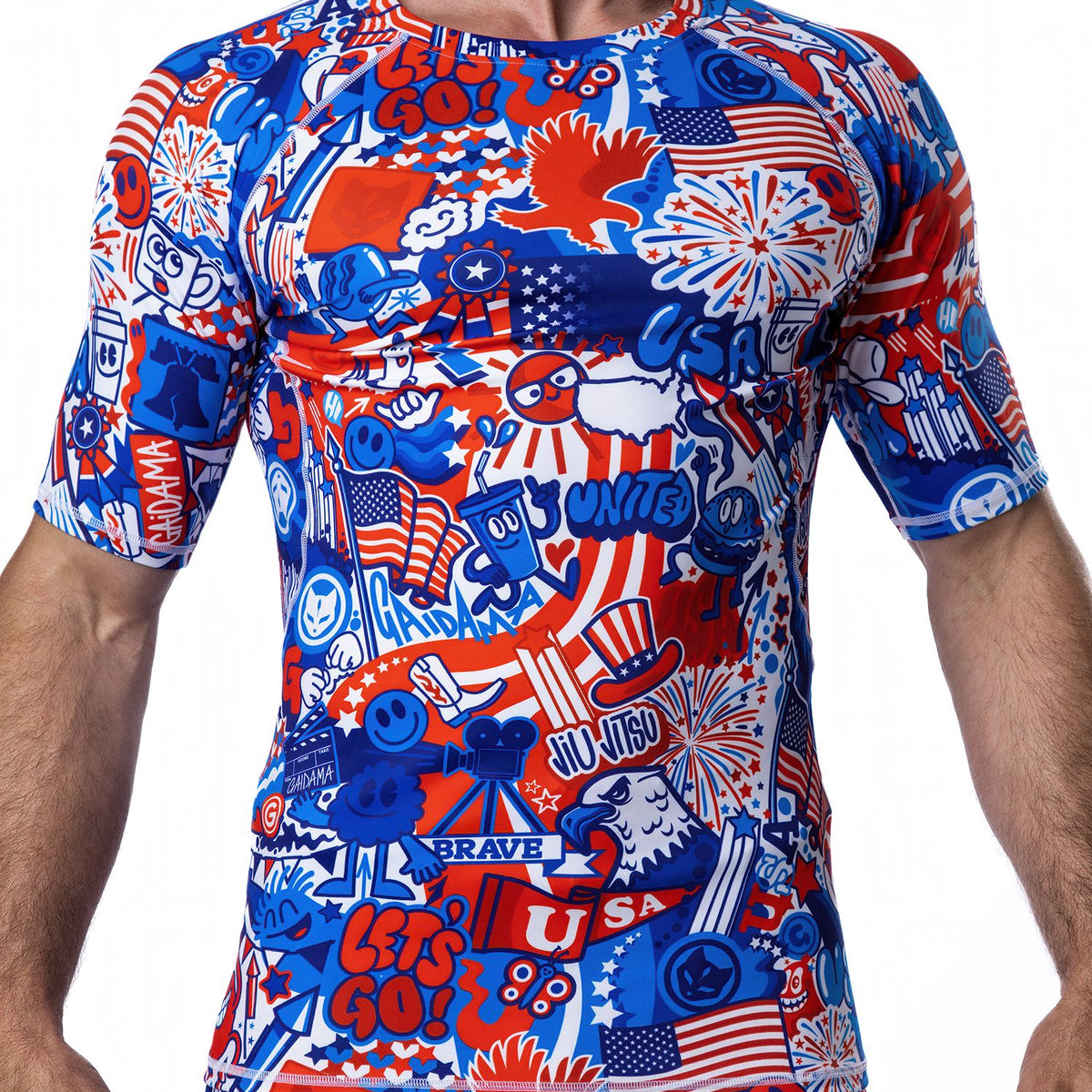 Men's American Wotto Rashguard | USA BJJ Gear – GAIDAMA