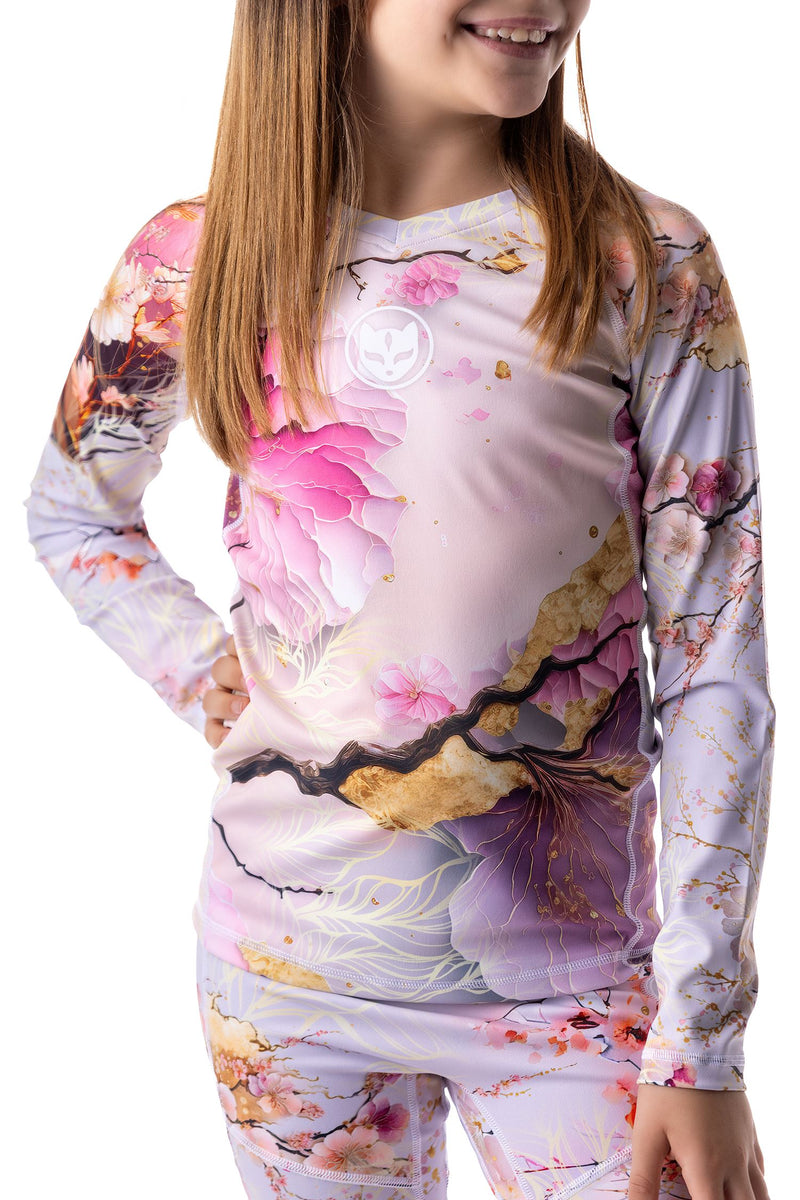 Girls' Sakura BJJ Rashguard | Kids' Jiu Jitsu Gear – GAIDAMA